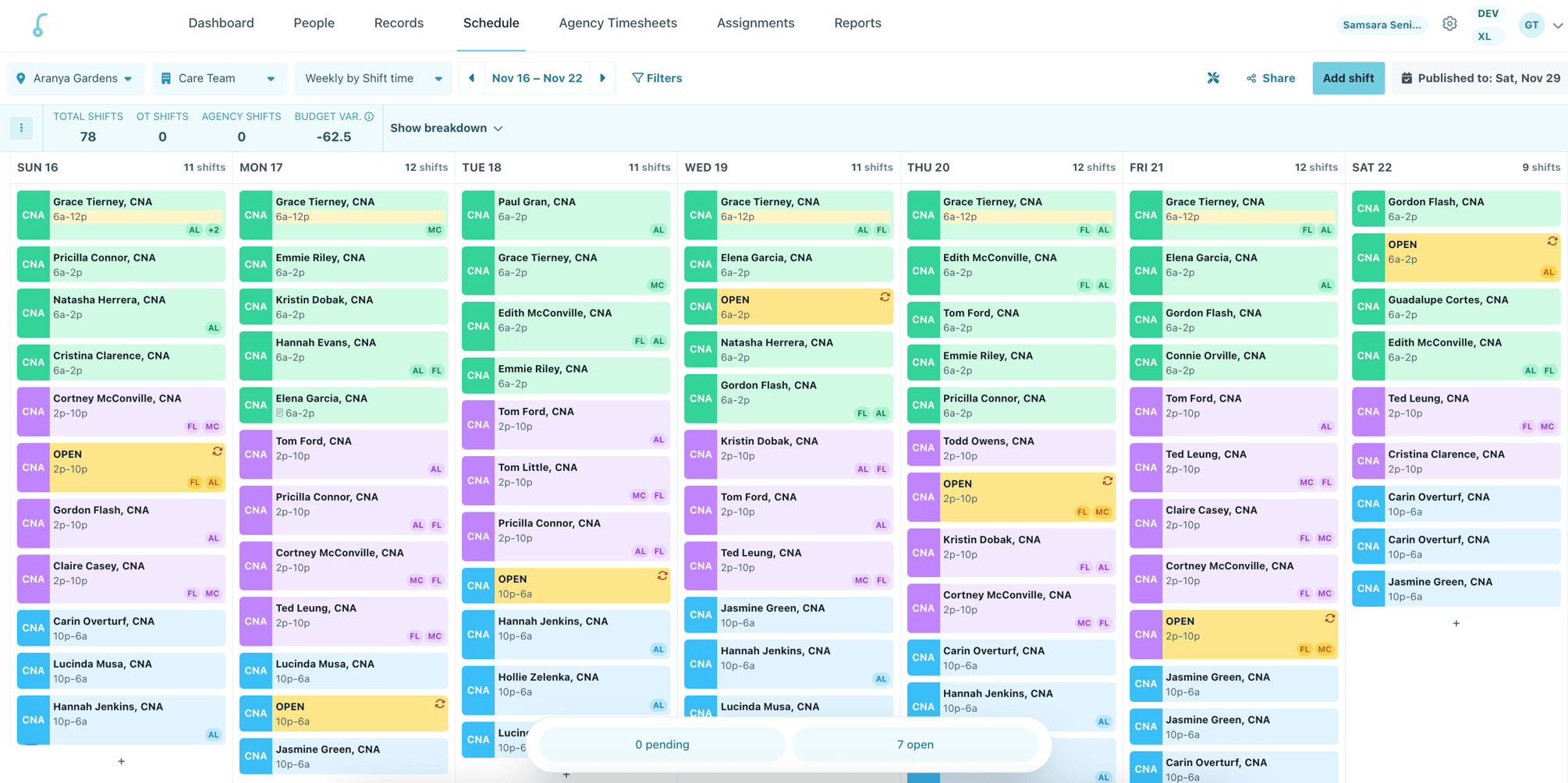Schedule Views